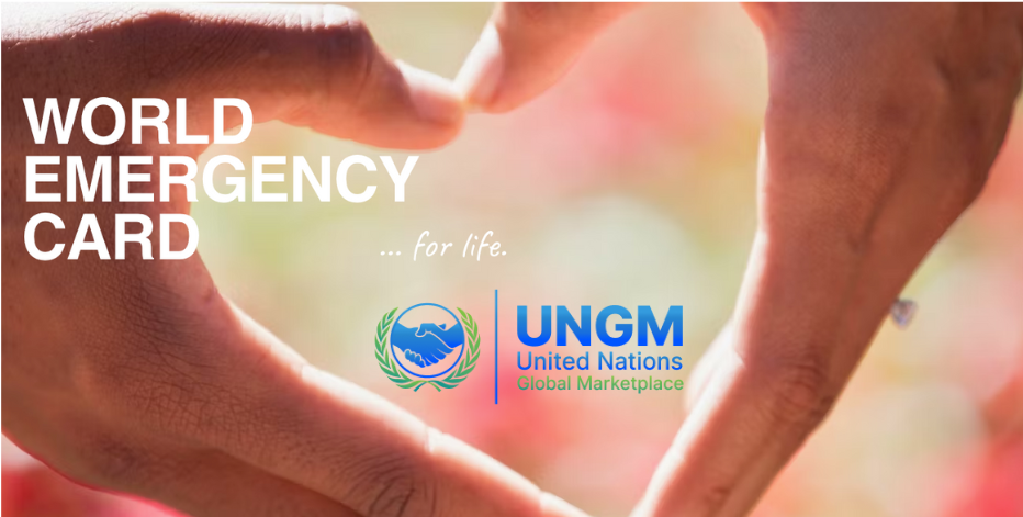 World Emergency Card vstupuje do systému OSN – oficiální registrace v UNGM